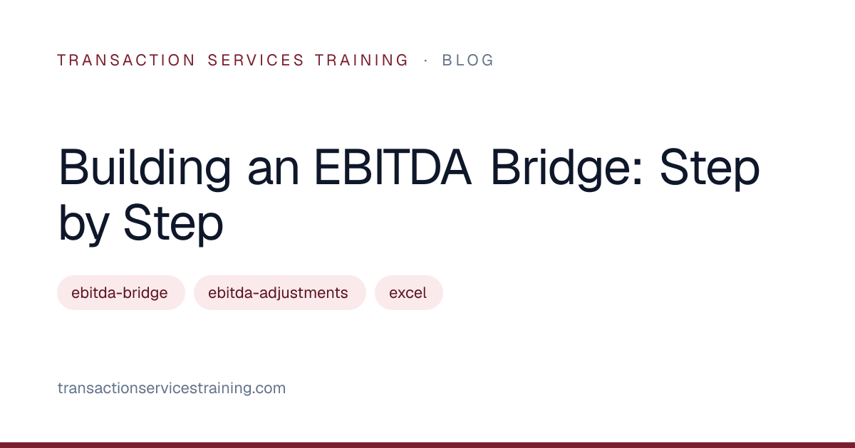 Building an EBITDA Bridge: Step by Step