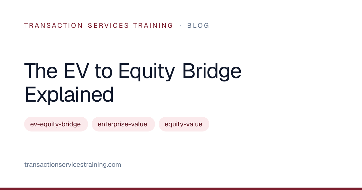The EV to Equity Bridge Explained
